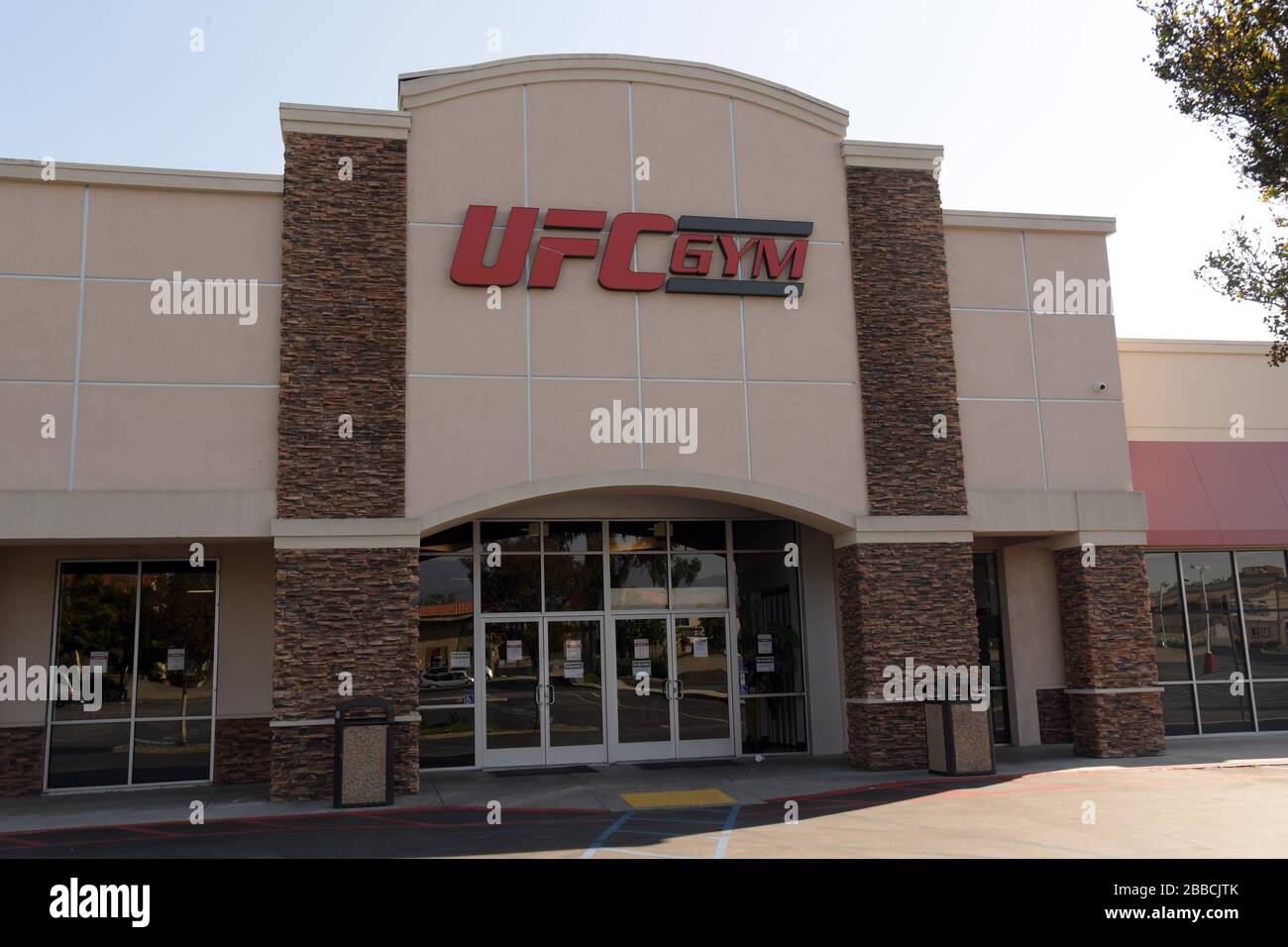 UFC Gym is closed amid the global coronavirus COVID-19 pandemic, Monday ...