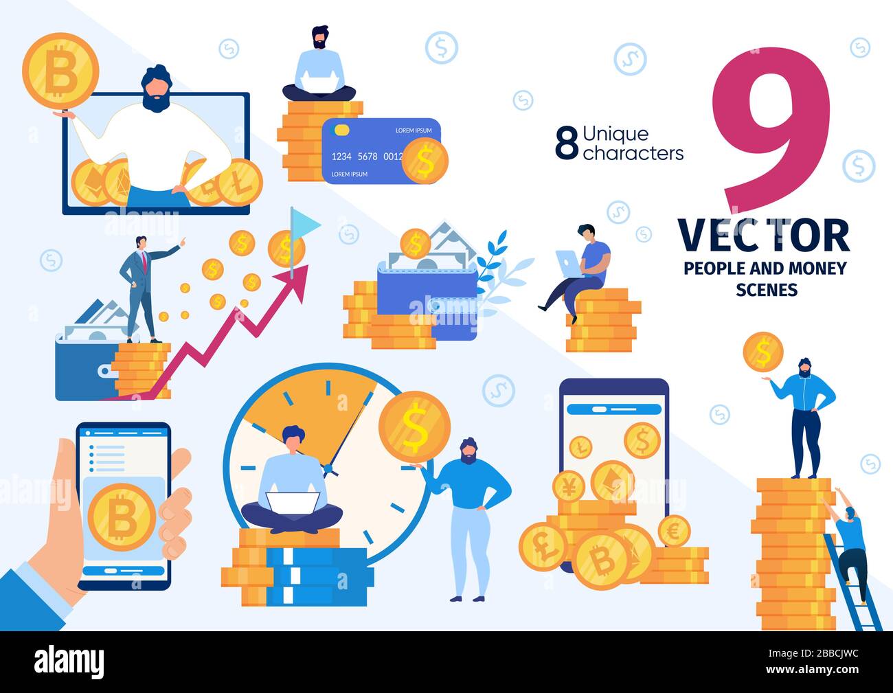 Woman money concepts Stock Vector Images - Alamy