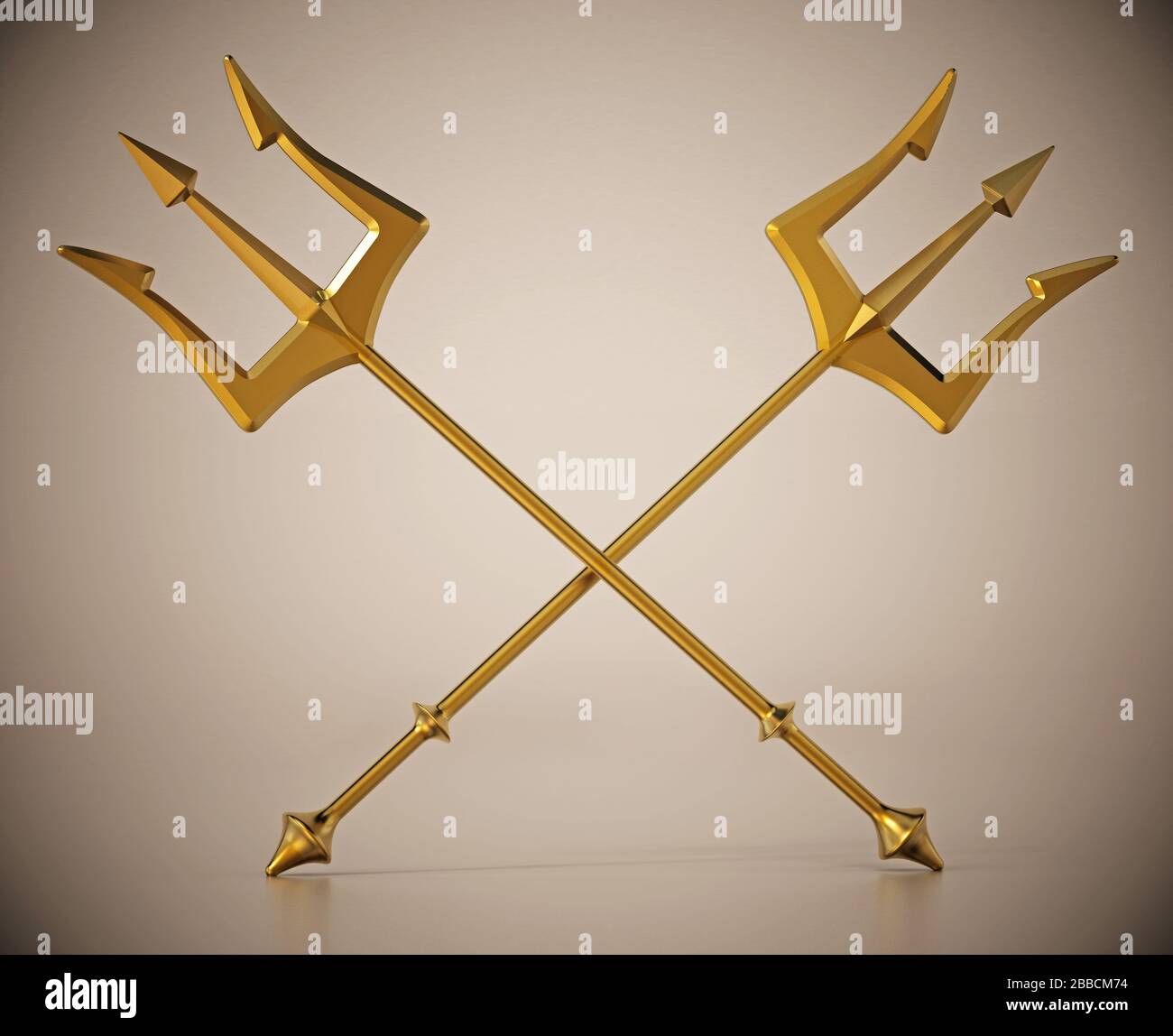 Gold trident hi-res stock photography and images - Alamy