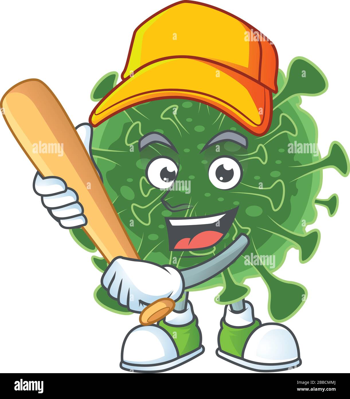 Cartoon design of wuhan coronavirus having baseball stick Stock Vector ...