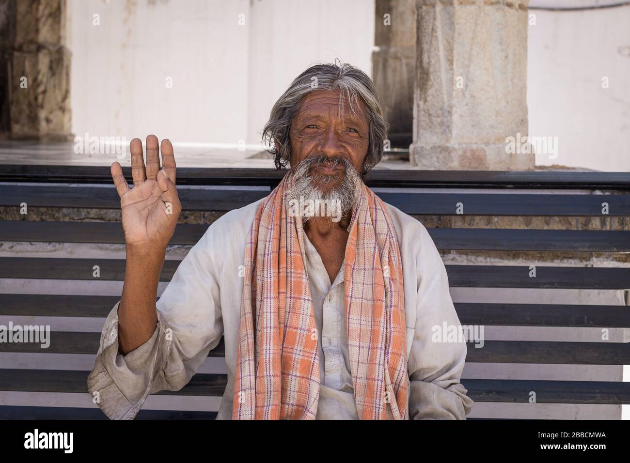 UDAIPUR, INDIA - 21ST MARCH 2016: A typical Indian man in Udaipur ...
