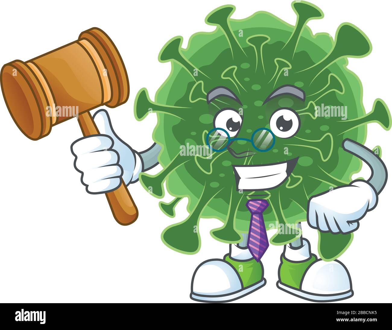 Wuhan coronavirus wise judge cartoon character design with cute glasses ...