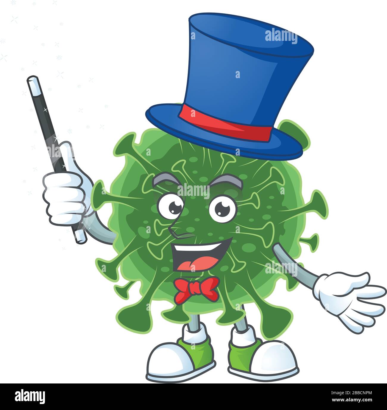 Charming wuhan coronavirus cartoon design performance as a Magician ...