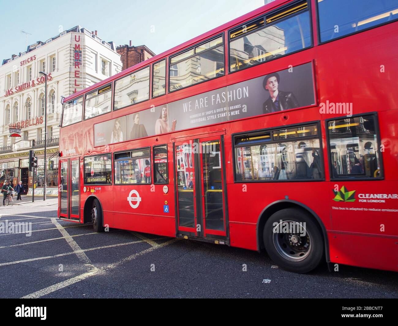 London British famous and traditional red bus Stock Photo - Alamy