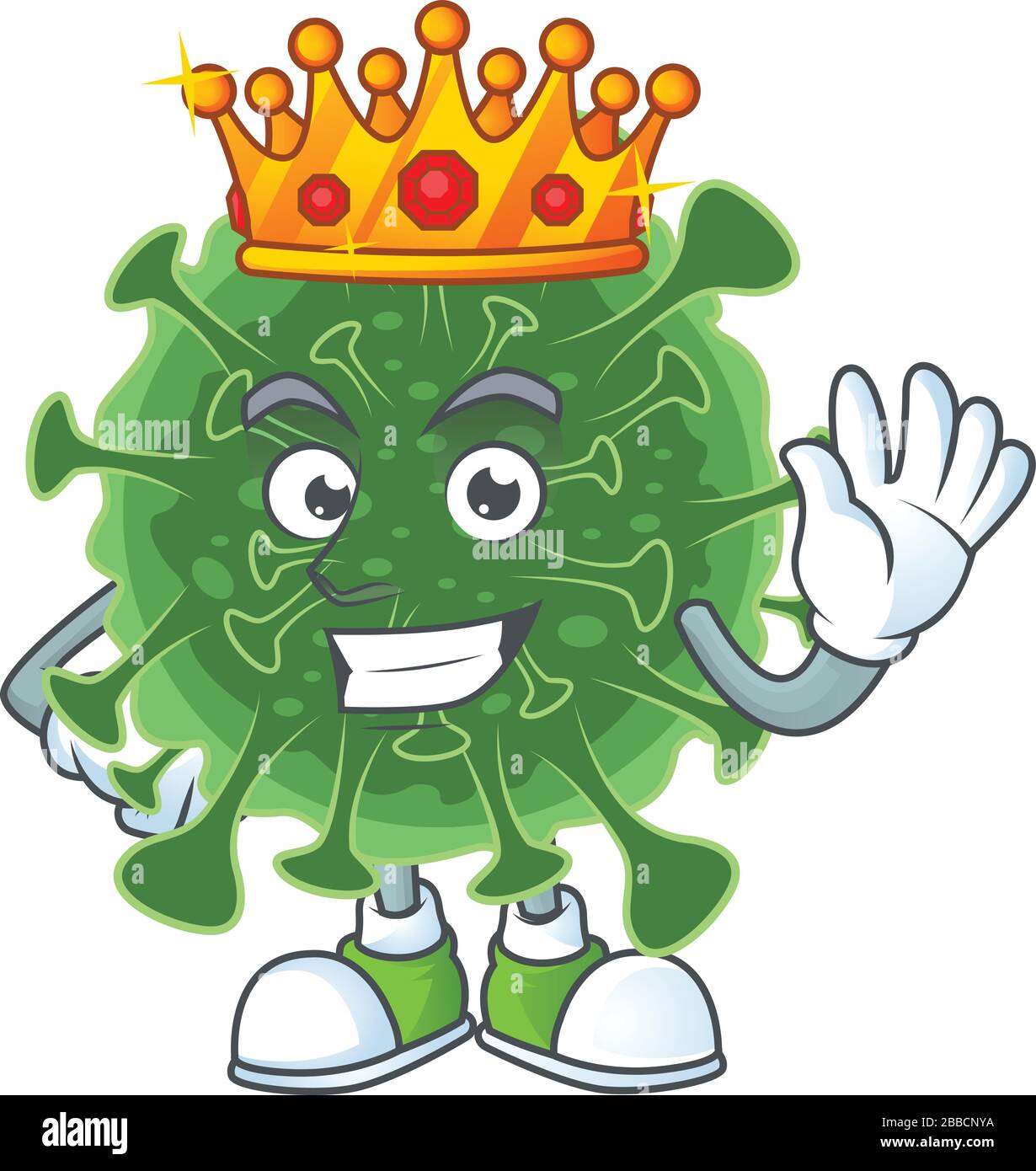 A Charismatic King of wuhan coronavirus cartoon character design Stock ...