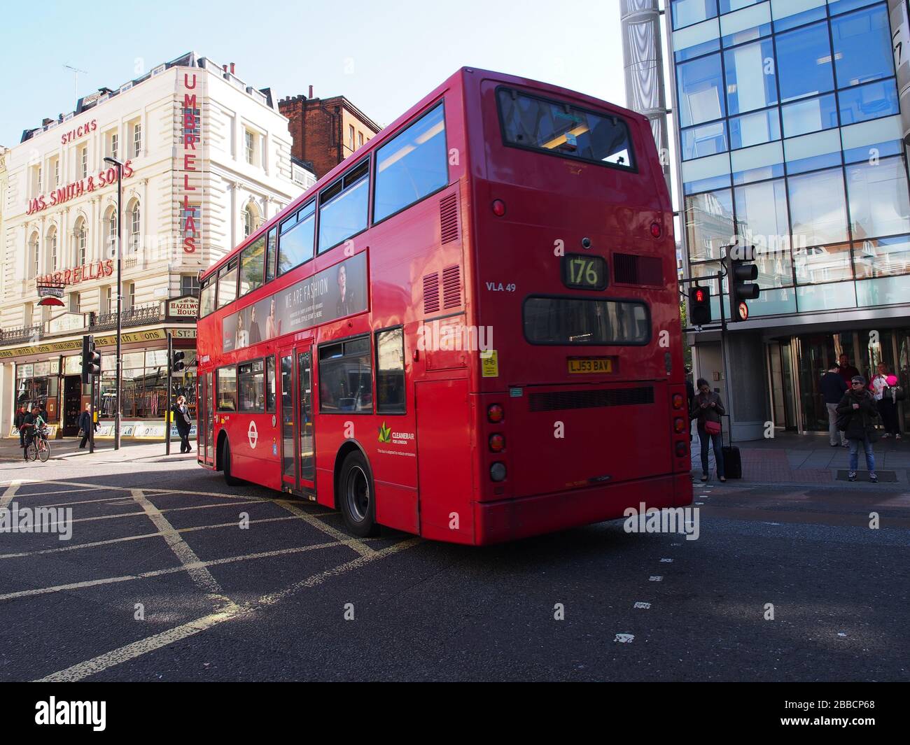 London British famous and traditional red bus Stock Photo - Alamy