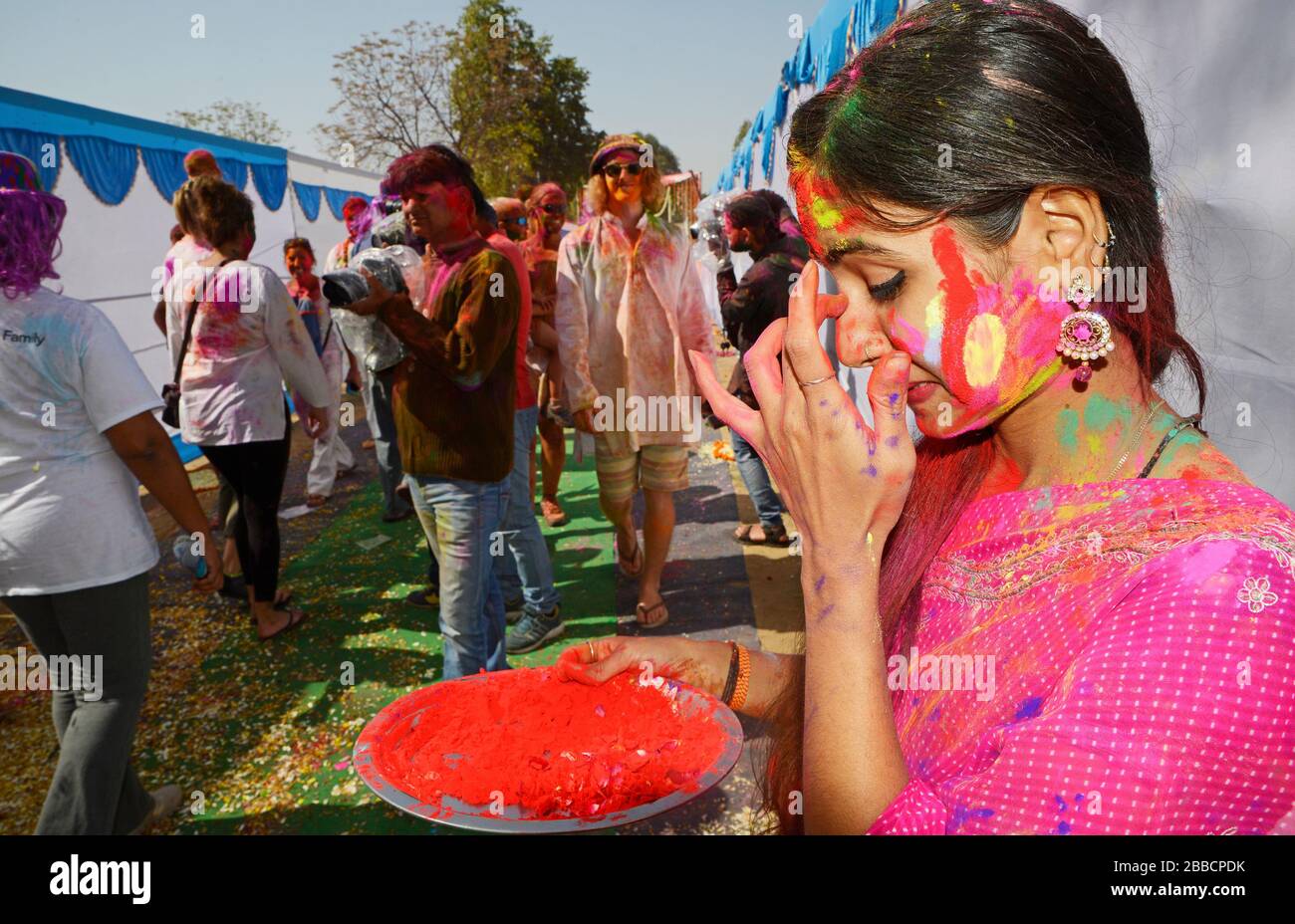 Holi festival celebrations in hi-res stock photography and images - Alamy