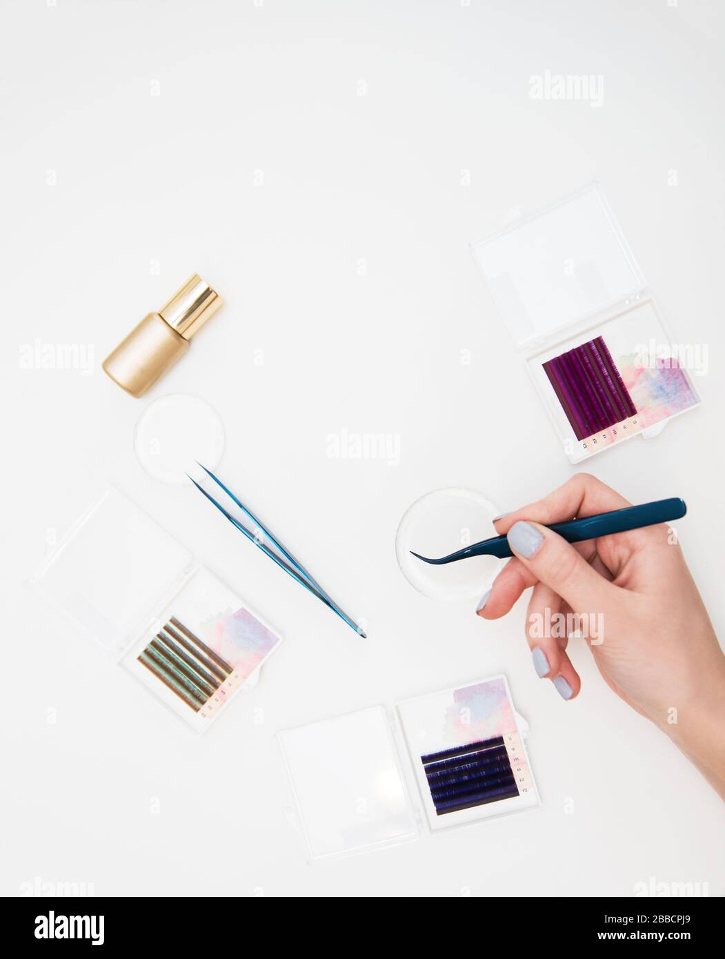 Tools for eyelash extension procedure Stock Photo - Alamy