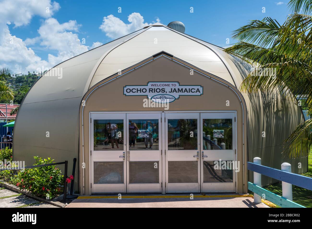 Ocho Rios, Jamaica - April 22, 2019: Welcome Sign on the wall of a ...