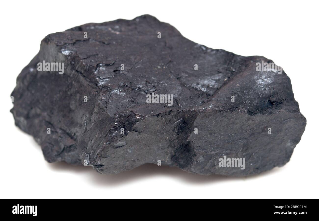 Coal isolated on white background Stock Photo - Alamy