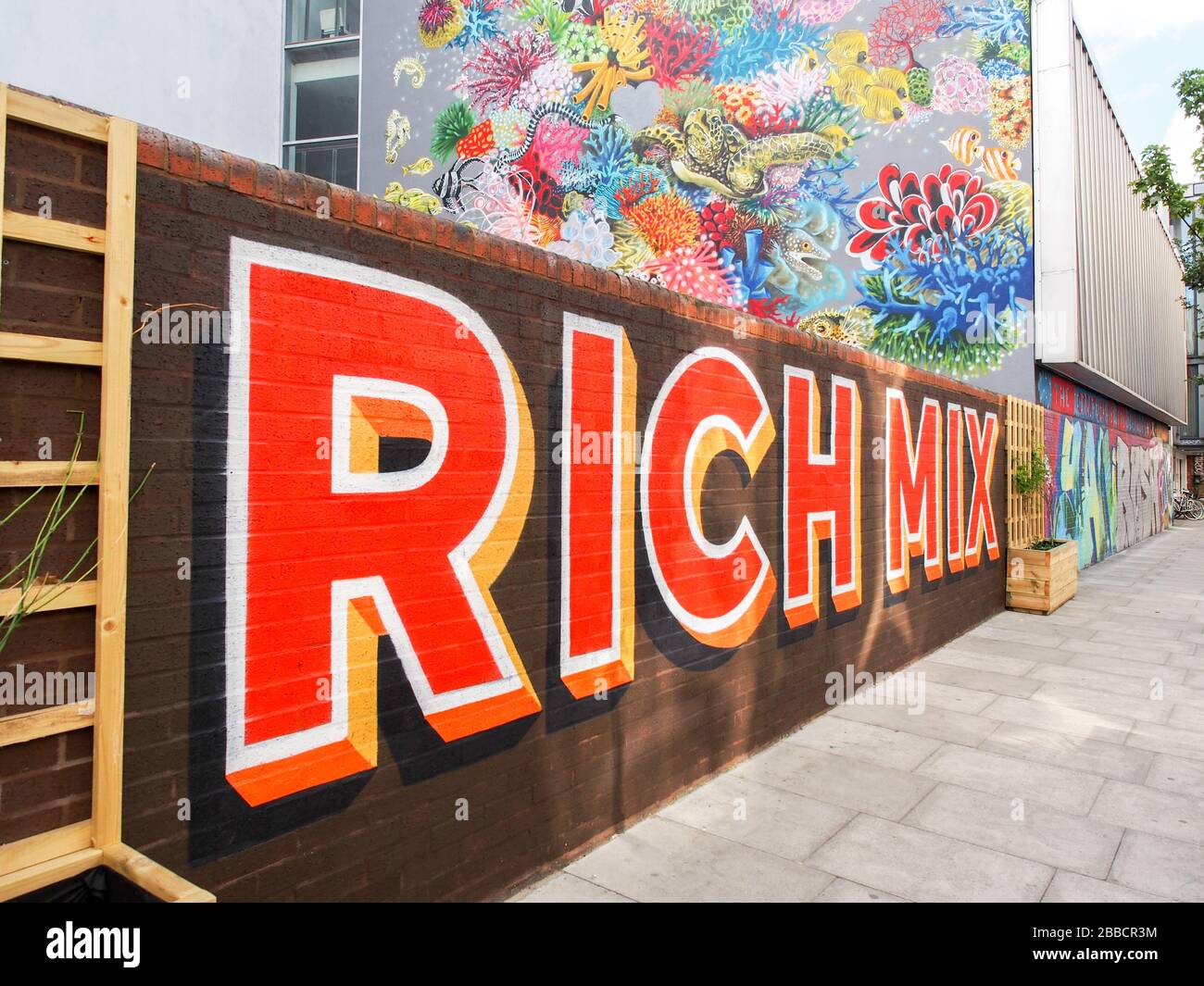 London beautiful street art, workart in Shoreditch, East London Stock ...