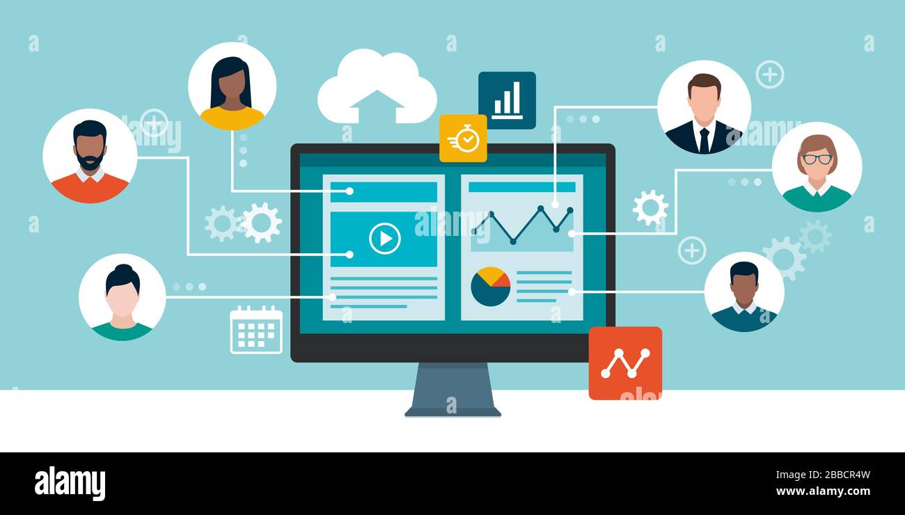 Sharing resources Stock Vector Images - Alamy