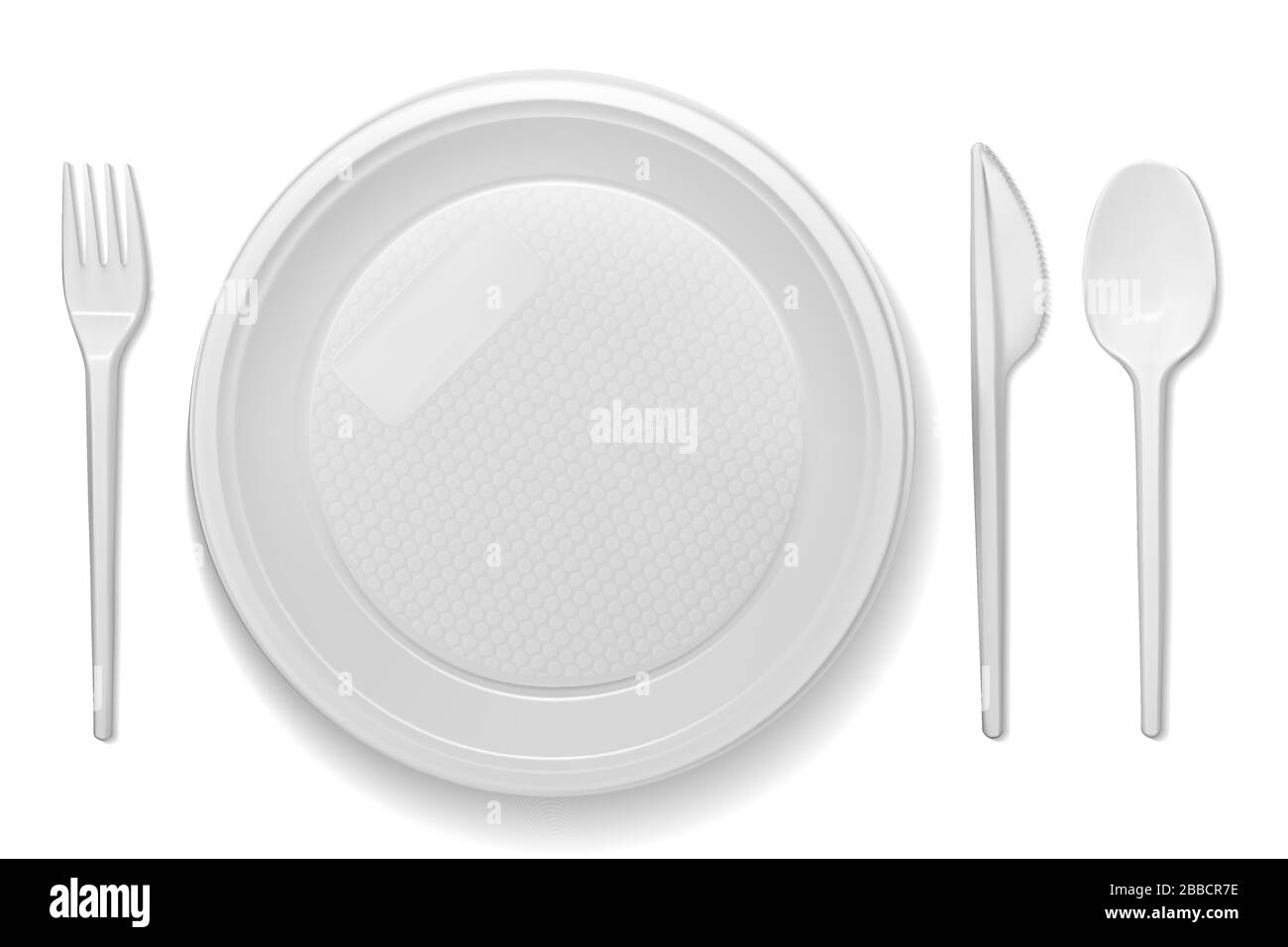 White plastic spoon blank Stock Vector Images - Alamy