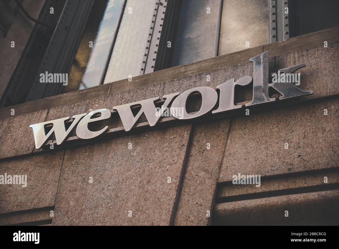 WeWork Sign, New York City Stock Photo - Alamy