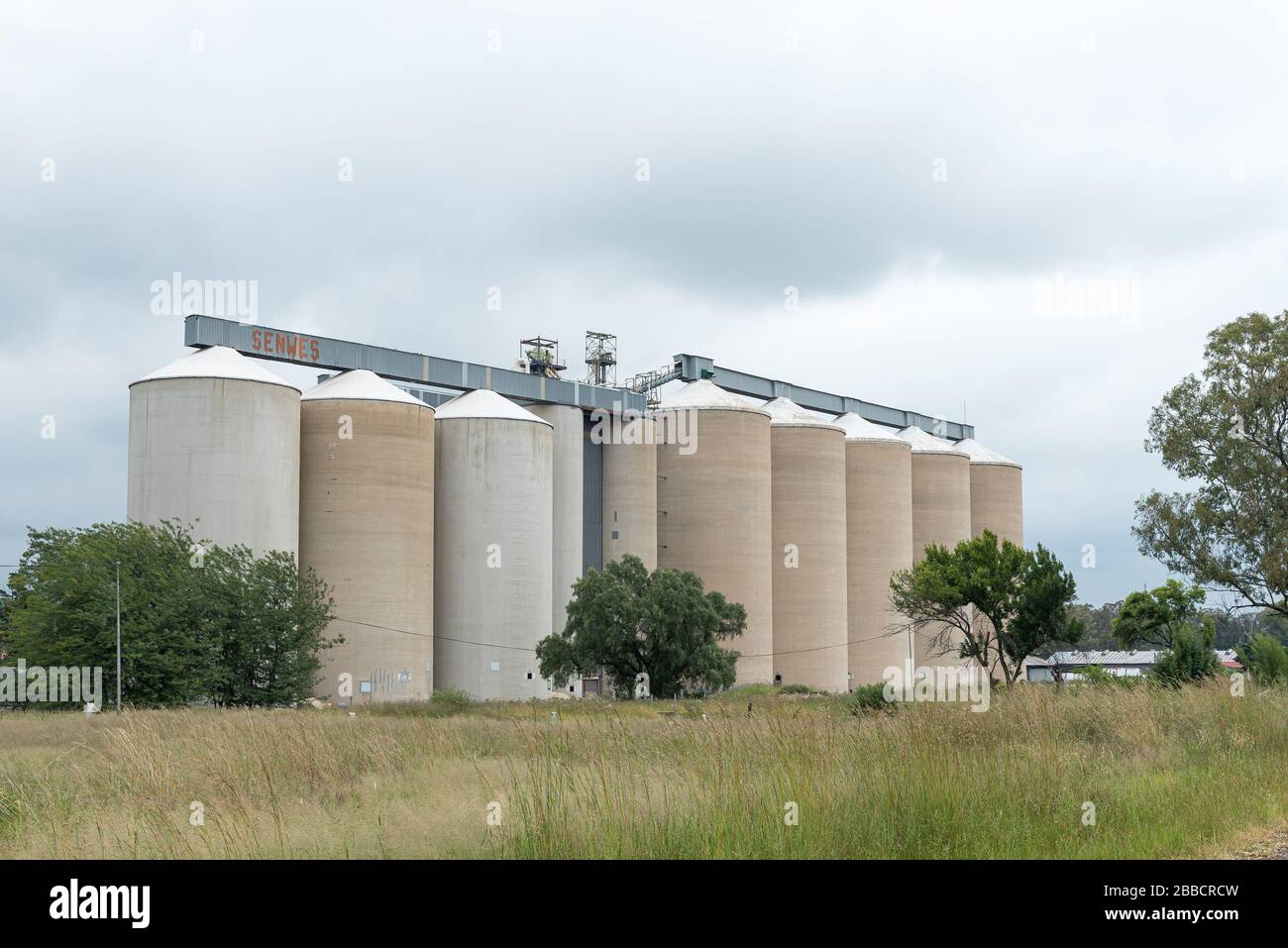 WINBURG, SOUTH AFRICA - MARCH 1, 2020: Grain silos in Winburg, a small ...