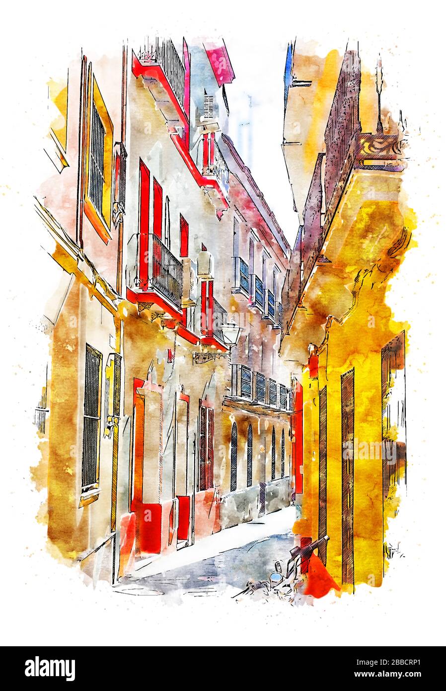 Colorful orange building Cut Out Stock Images & Pictures - Alamy