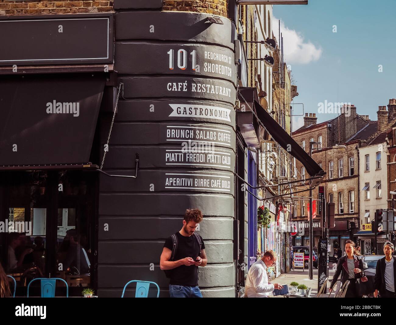 Franze & Evans Cafe/Restaurant in Shoreditch - London Stock Photo - Alamy