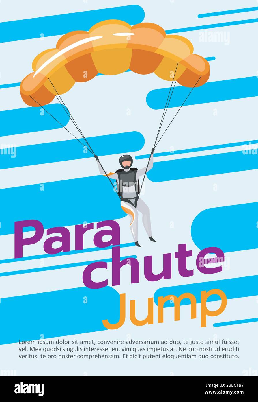 Parachute jump poster vector template Stock Vector Image & Art - Alamy