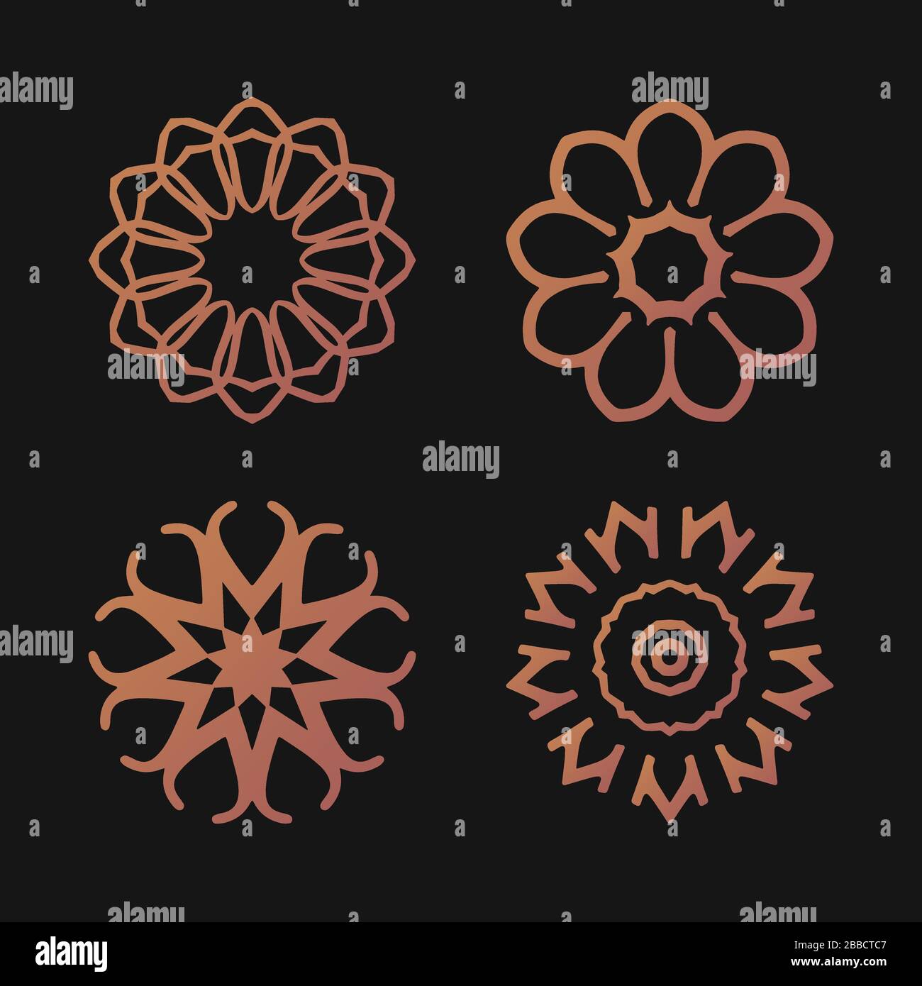 Collection set ornament sign logo free vector Stock Vector Image & Art ...