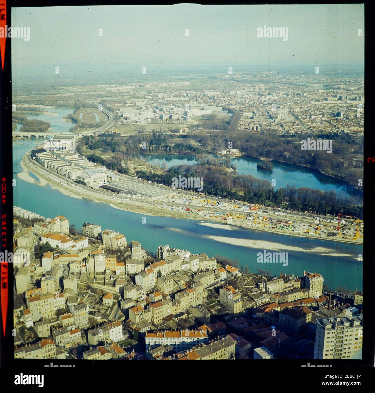 Archives 70ies: general view of Lyons Fair, 1971, Lyon, Rhone, France ...