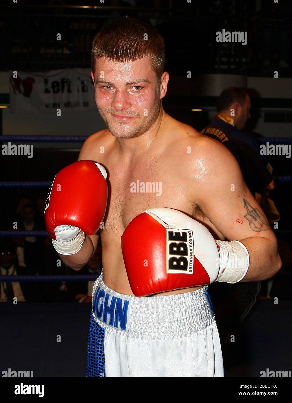 John Wayne Hibbert (blue/white shorts) defeats Rick Boulter in a Light ...