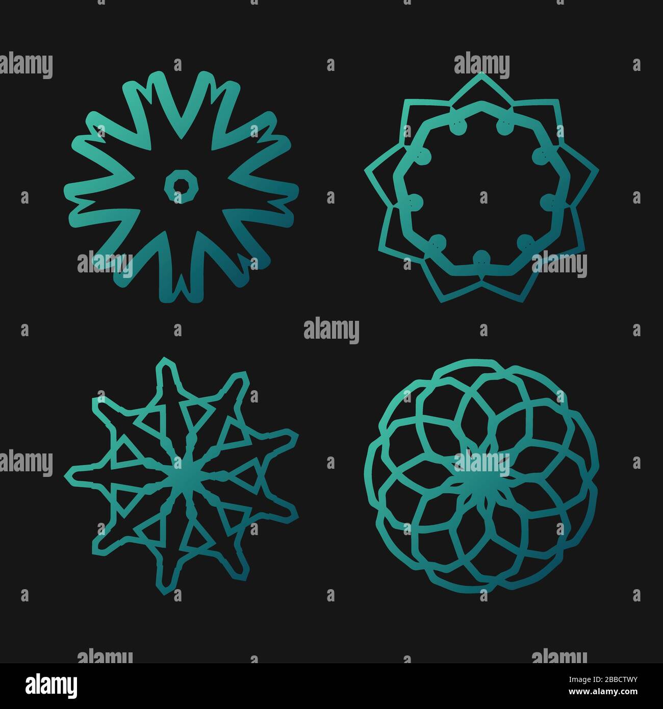 Collection set ornament sign logo free vector Stock Vector Image & Art ...