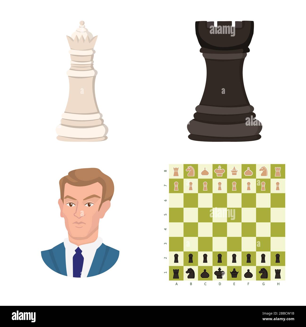 Vector design of chess and game symbol. Collection of chess and ...