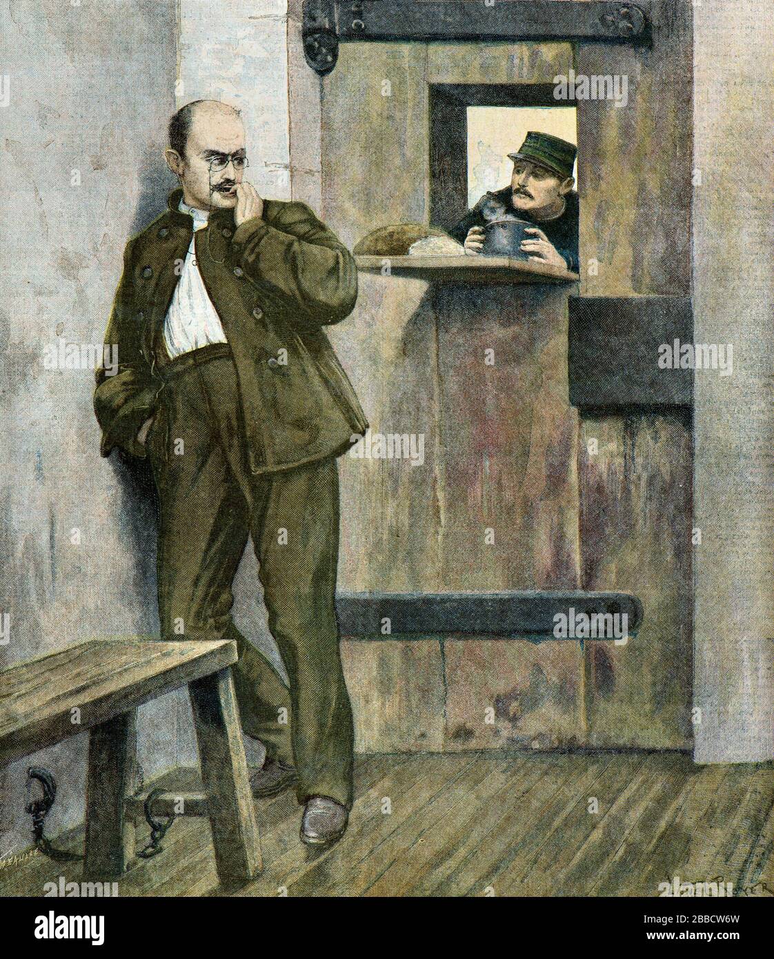 Royer Lionel ( 1852 - 1926 ) - Captain Alfred Dreyfus at the prison of ...