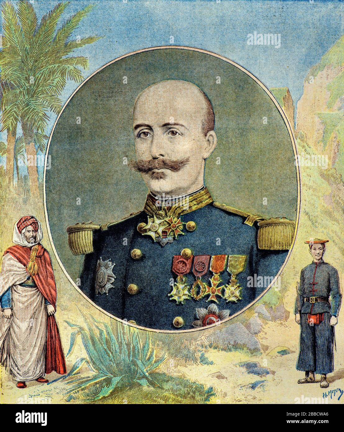 Meyer Henri ( 1841 - 1899 ) - Portrait of Major General Oscar de ...