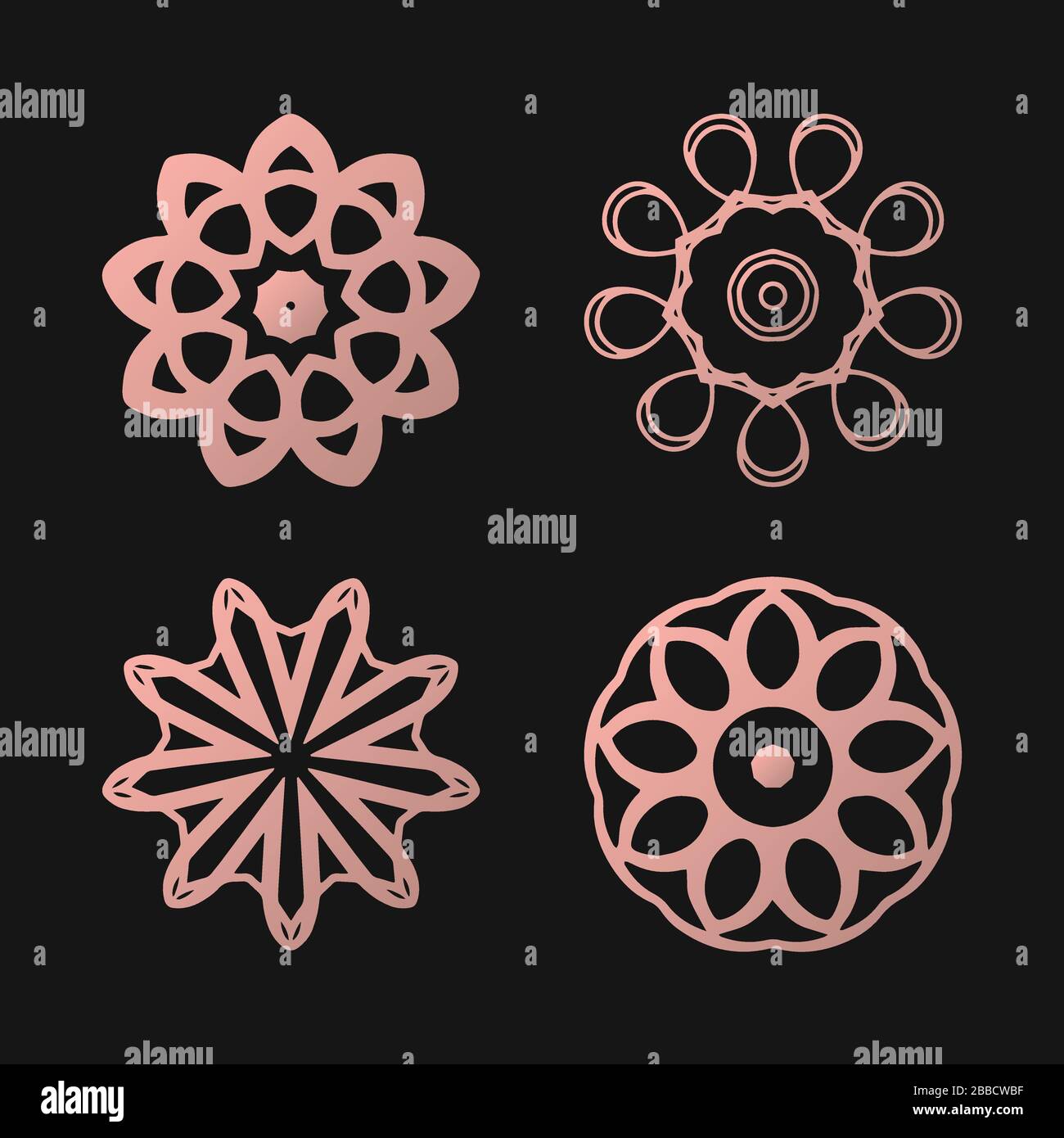 Collection set ornament sign logo free vector Stock Vector Image & Art ...