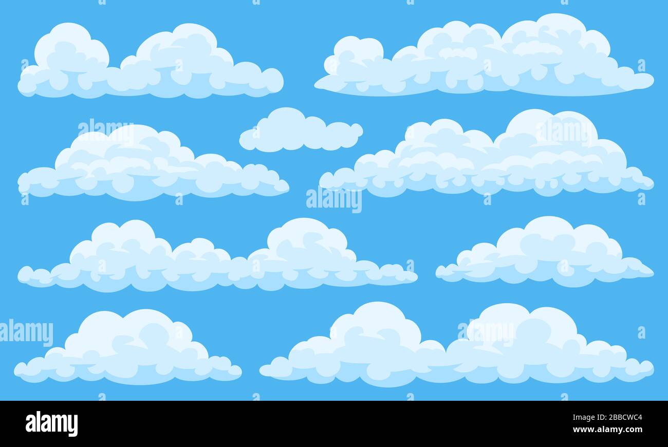 Set of cartoon clouds Stock Vector Image & Art - Alamy