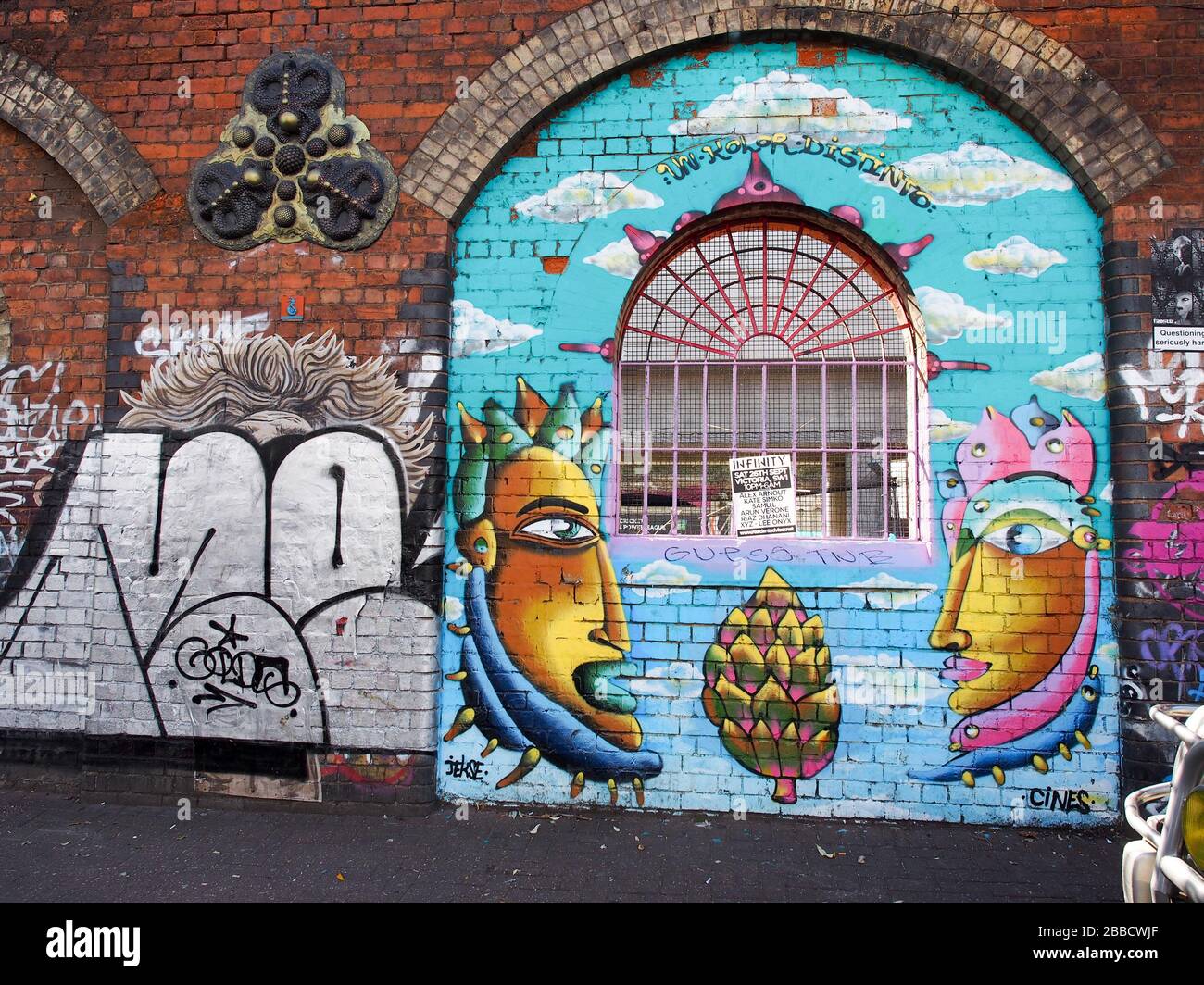 London beautiful street art, workart in Shoreditch, East London Stock ...