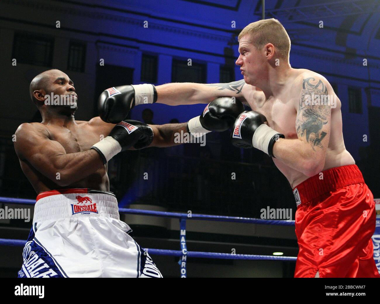 Round 1: Ted Bami (white shorts) defeats Andrew Ferrans (red shorts), Prizefighter 'The ...