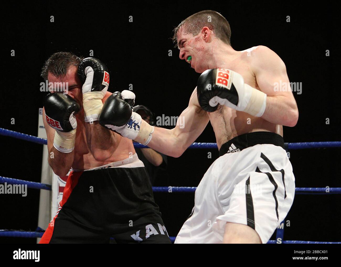 Ricky Owen (Swansea, white shorts) defeats Frederic Gosset (Soissons ...