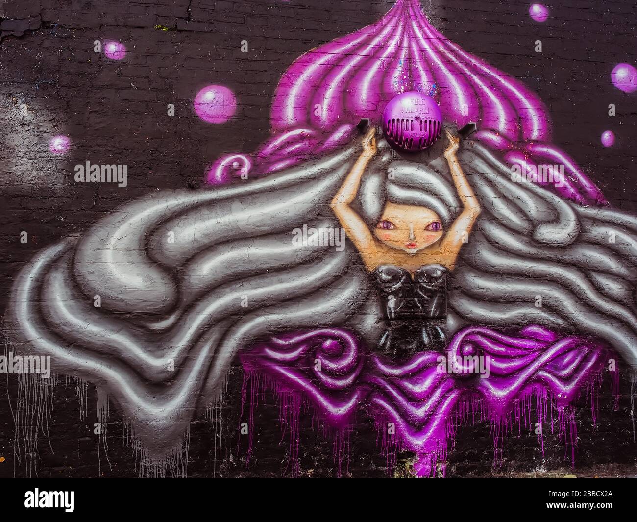 London beautiful street art, workart in Shoreditch, East London Stock ...