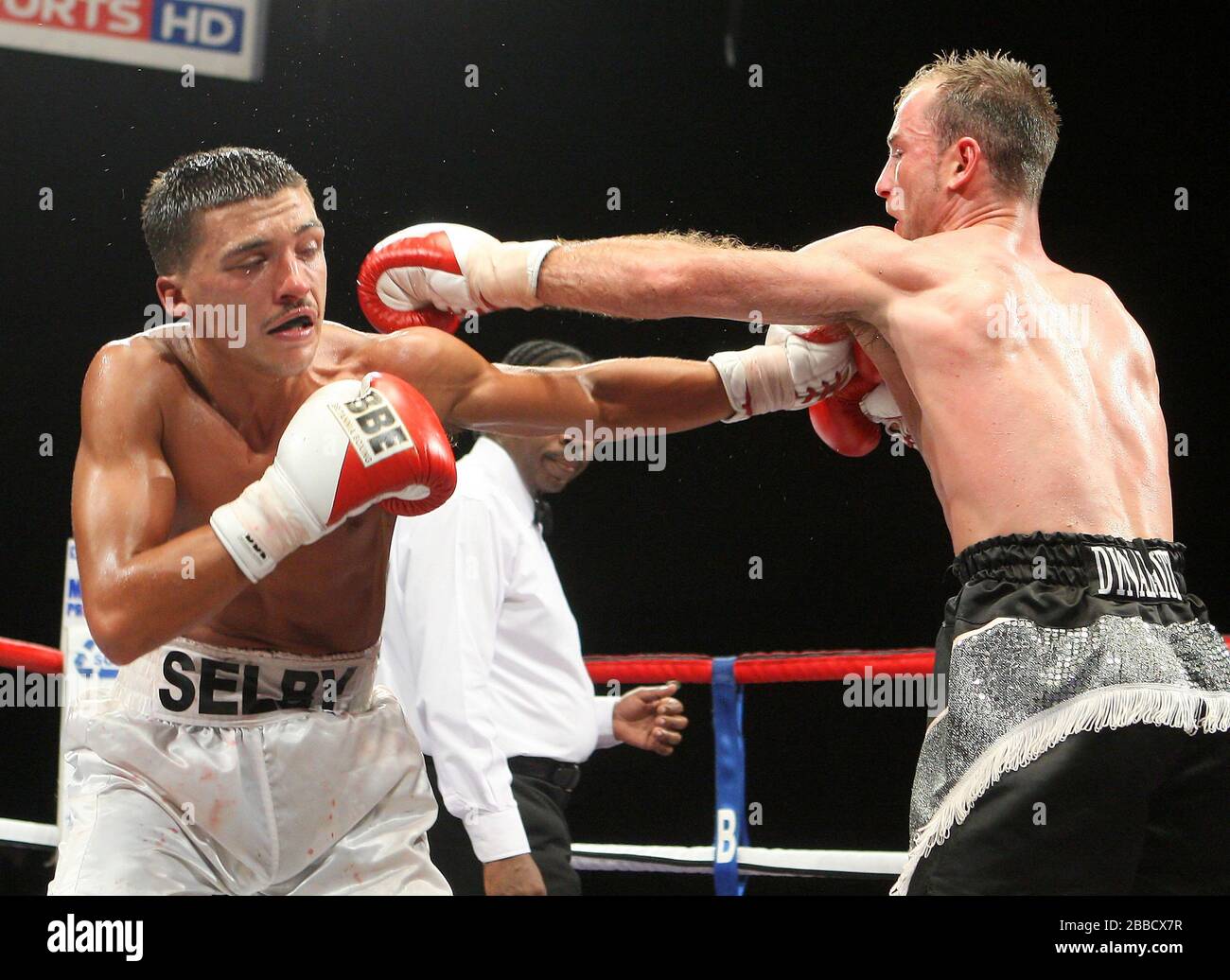 Lee Selby (white shorts) defeats Ben Jones in a Super-Featherweight ...