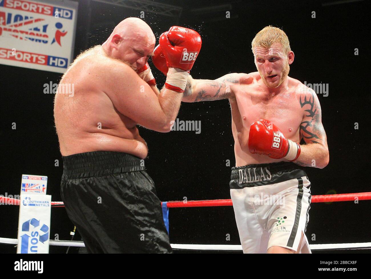Tom Dallas (white shorts) defeats Daniil Peretyatko in a Heavyweight ...