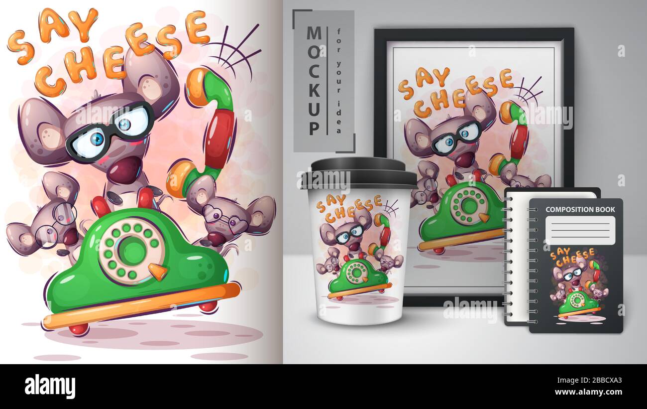 Say cheese poster and merchandising Stock Vector Image & Art - Alamy