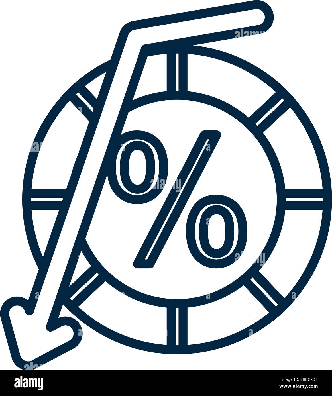 stock market crash concept, money coin and descending financial arrow ...