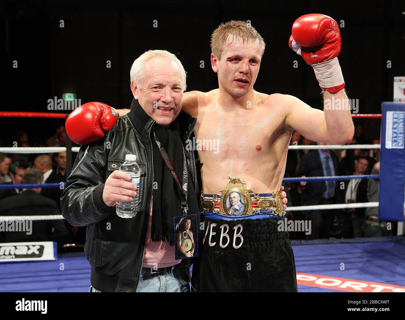 Sam Webb (black shorts) defeats Anthony Small in a boxing contest for ...