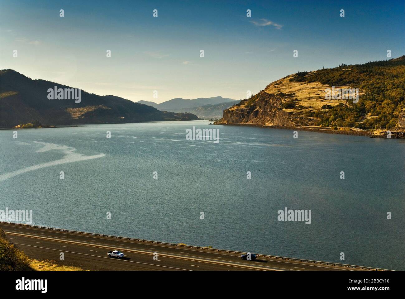 I-84 Freeway at Columbia River Gorge near Hood River, Oregon, USA Stock ...