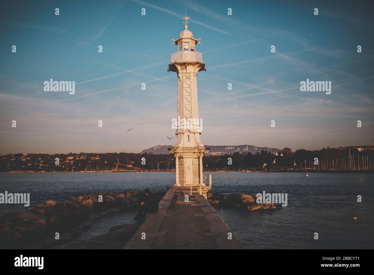 Lake Geneva Lighthouse Stock Photo - Alamy