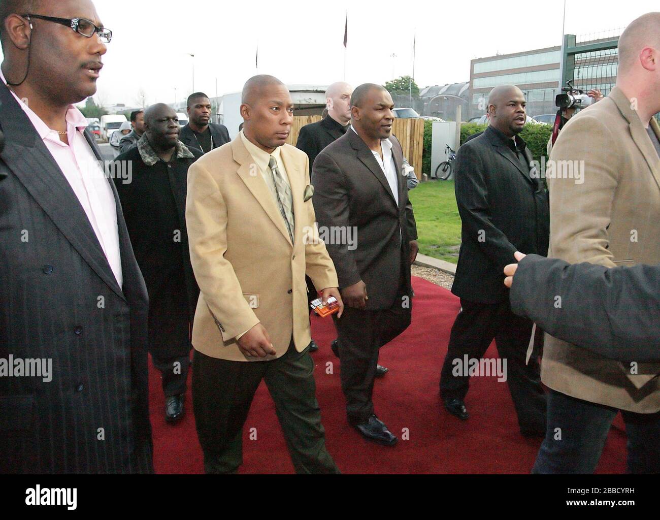 Boxer Mike Tyson arrives to give a Q&A session during an 'Evening with ...