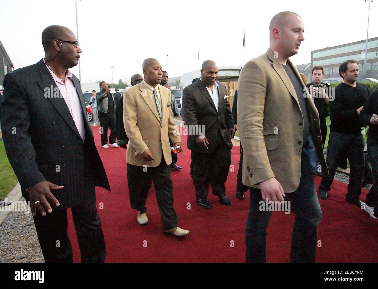 Boxer Mike Tyson arrives to give a Q&A session during an 'Evening with ...