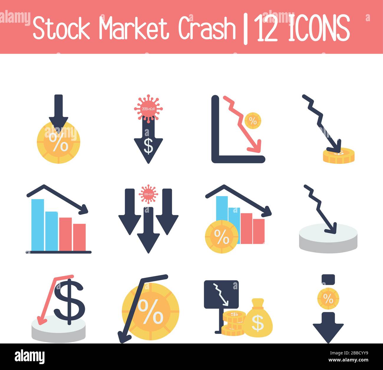 Market crash symbols Stock Vector Images - Alamy