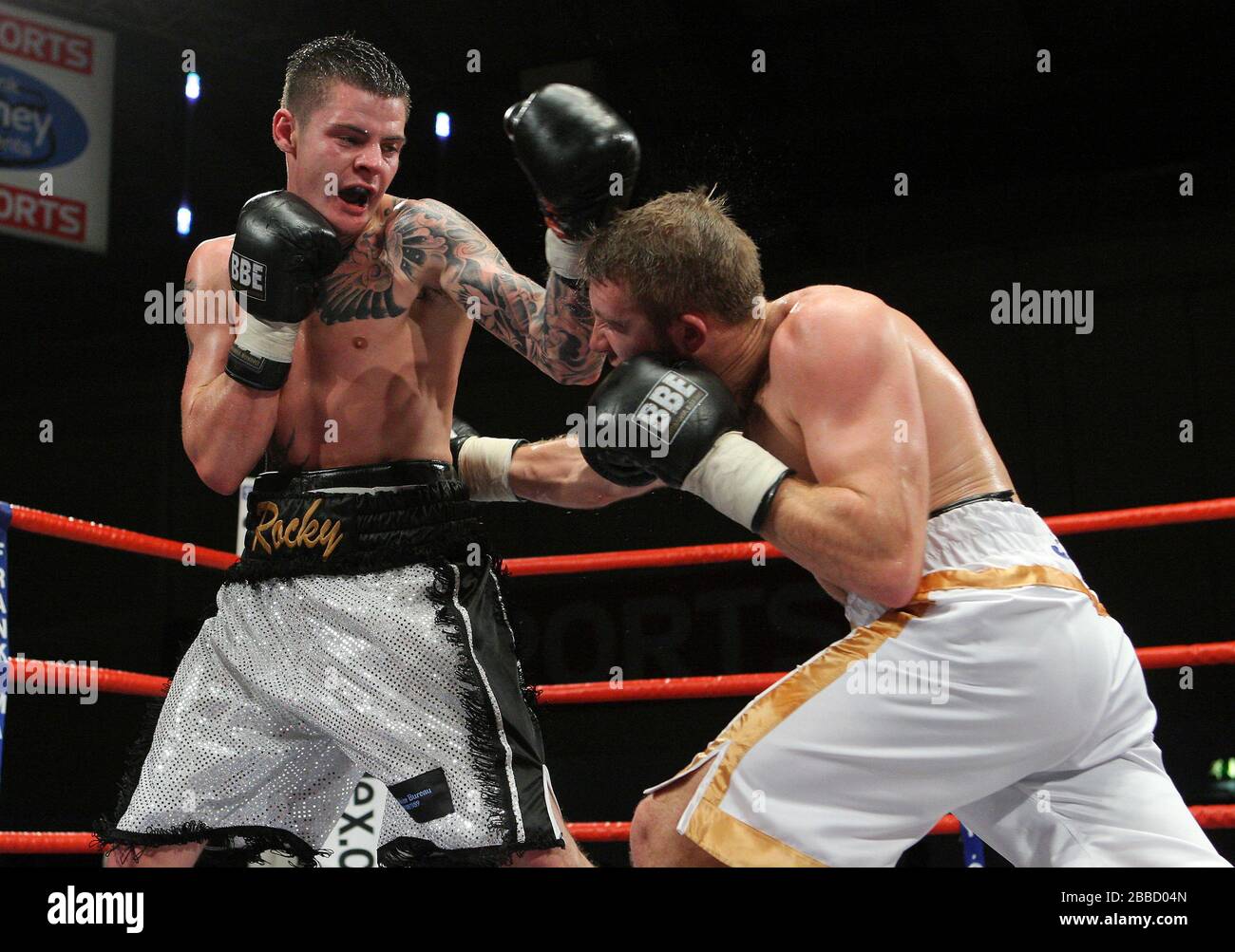 Scott Woolford (Ramsgate, white/gold shorts) defeats David Ryan (Derby ...