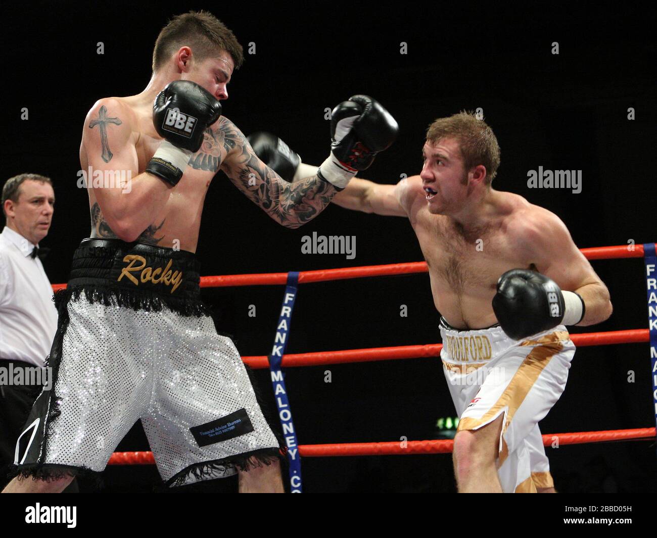 Scott Woolford (Ramsgate, white/gold shorts) defeats David Ryan (Derby ...