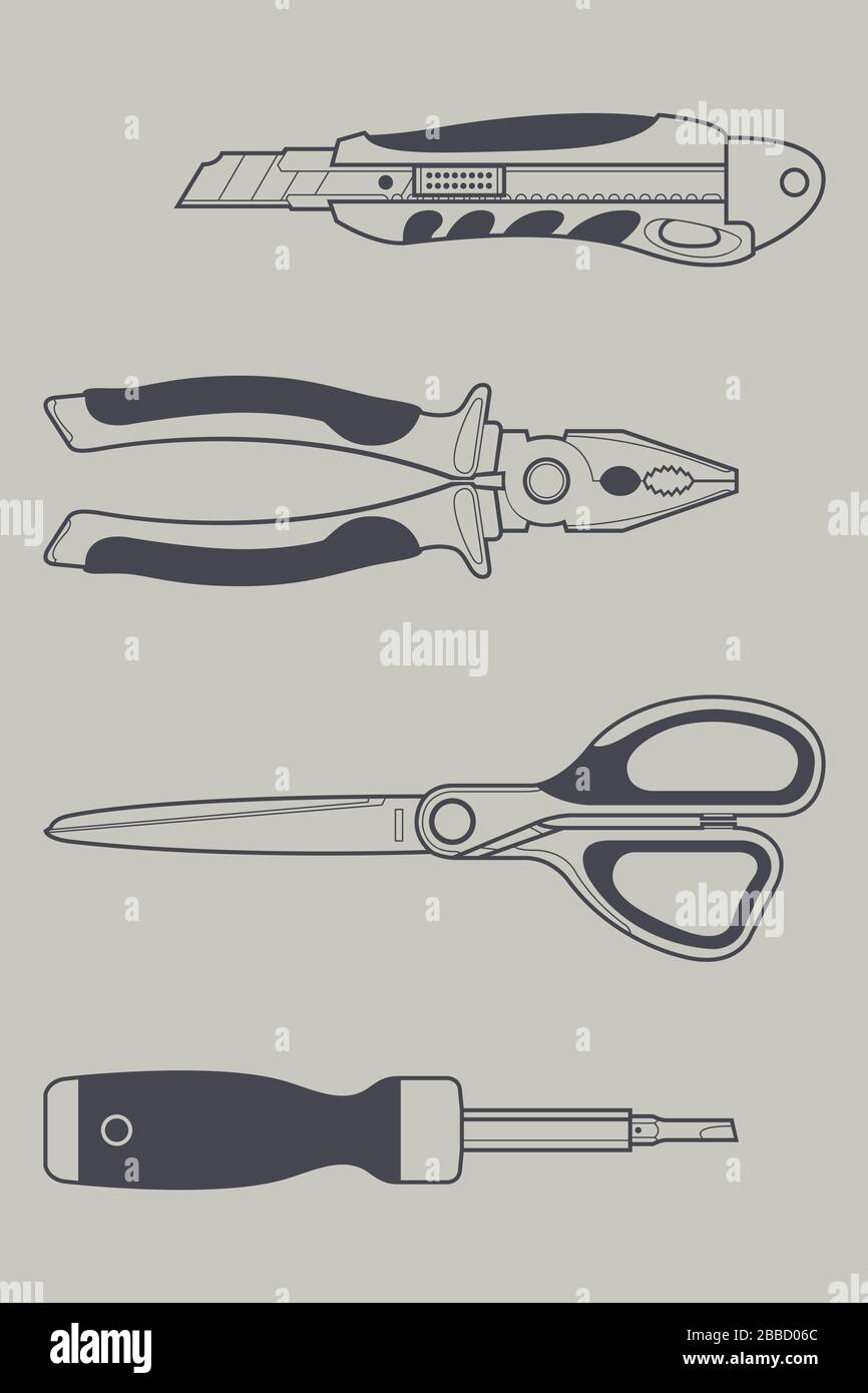 Set of craft tools Stock Vector Image & Art - Alamy