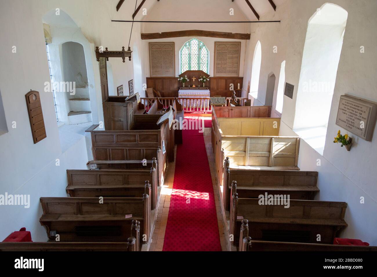 Historic interior of church at Withersdale, Suffolk, England, UK Stock ...