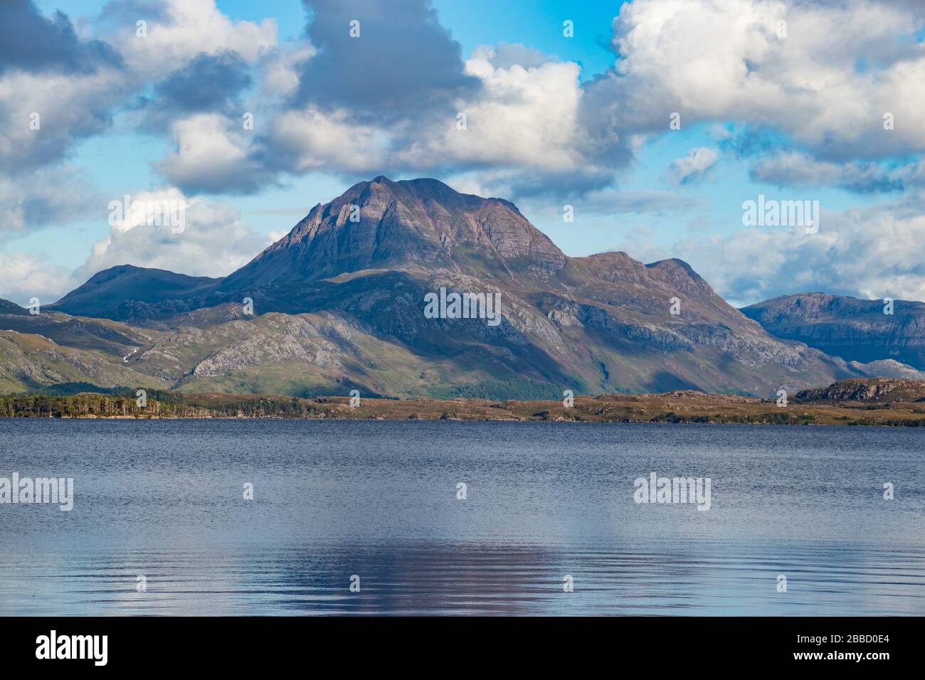 Beautiful view of Loch Maree in Beinn Eighe National Nature Reserve near Isle of Skye in the ...